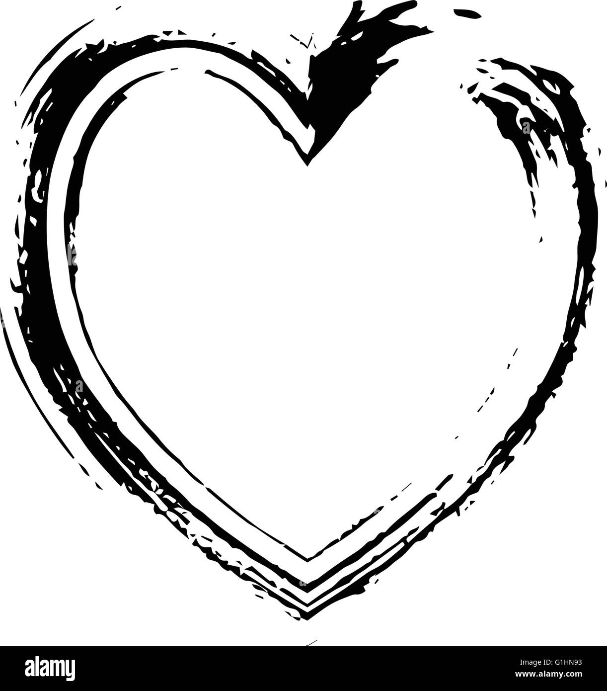 heart shape symbol love vector black Stock Vector Image & Art - Alamy