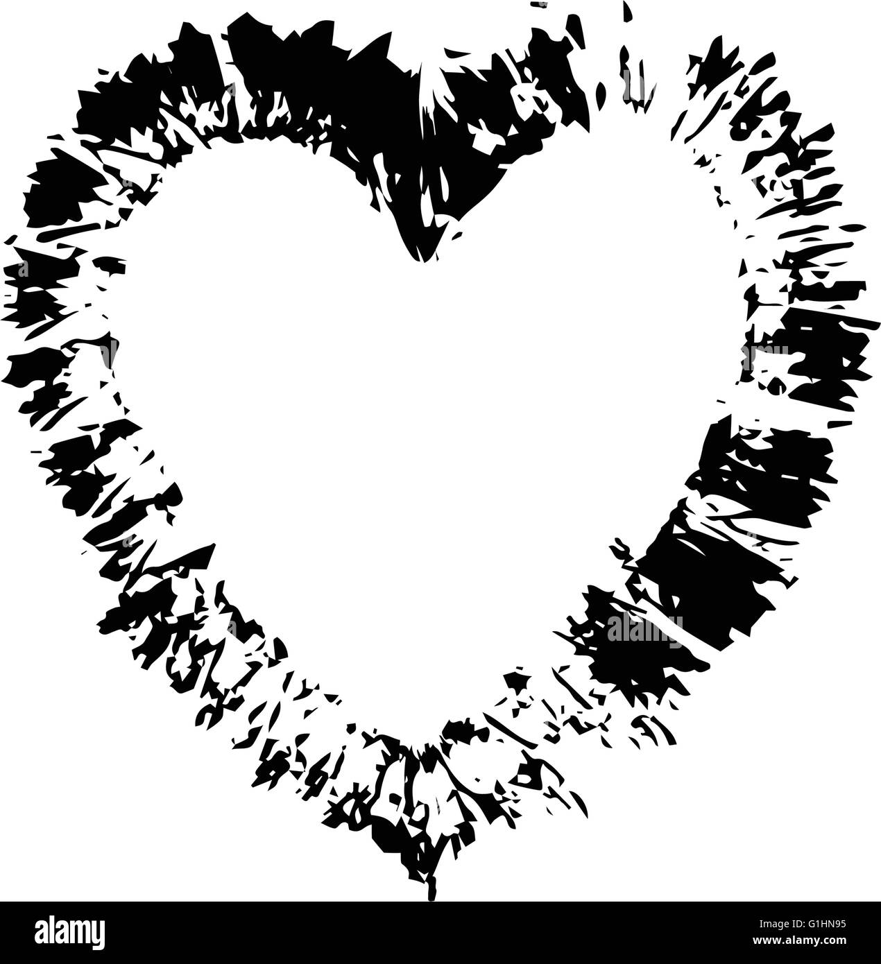 heart shape symbol love vector black Stock Vector Image & Art - Alamy