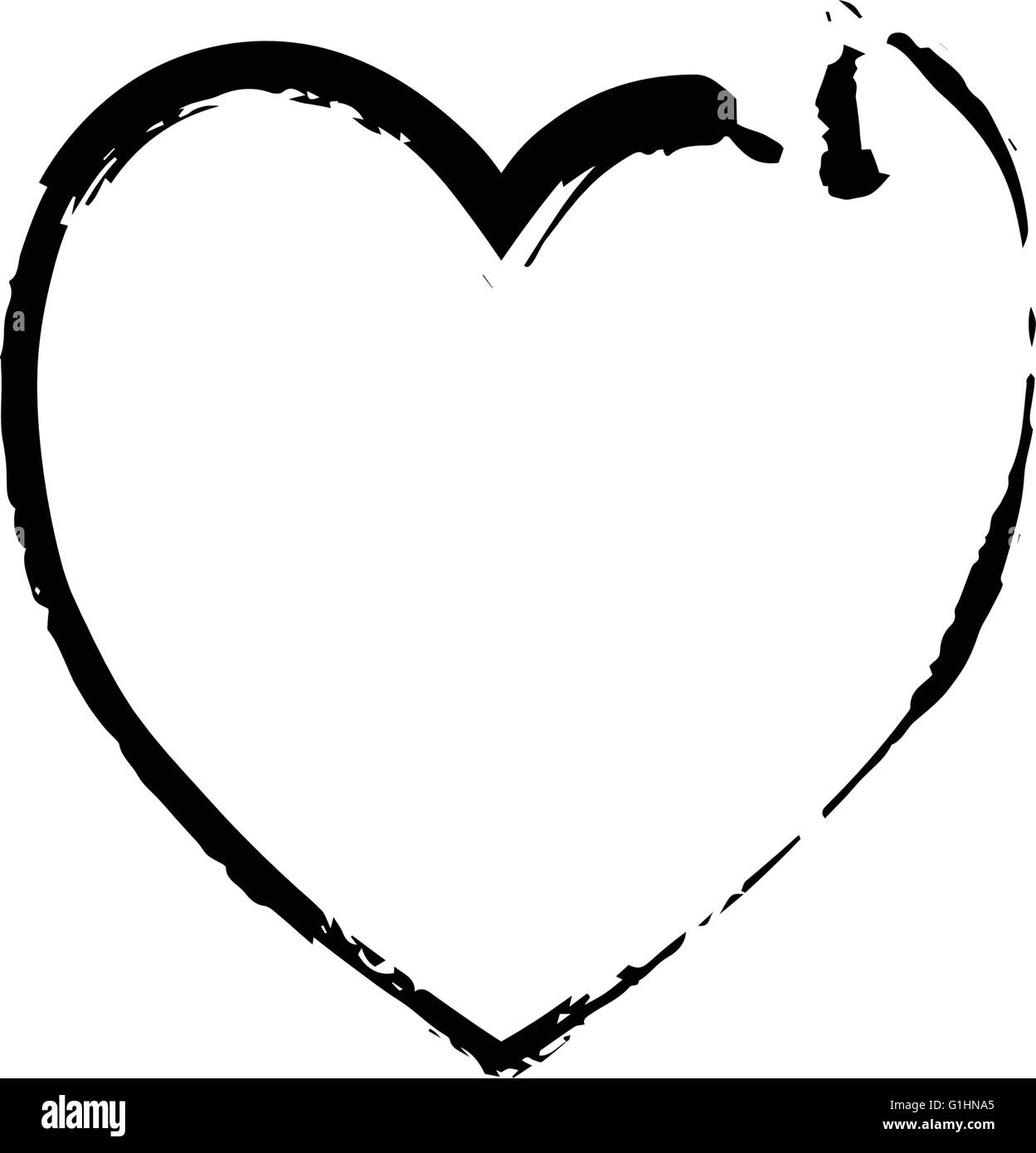 heart shape symbol love vector black Stock Vector Image & Art - Alamy