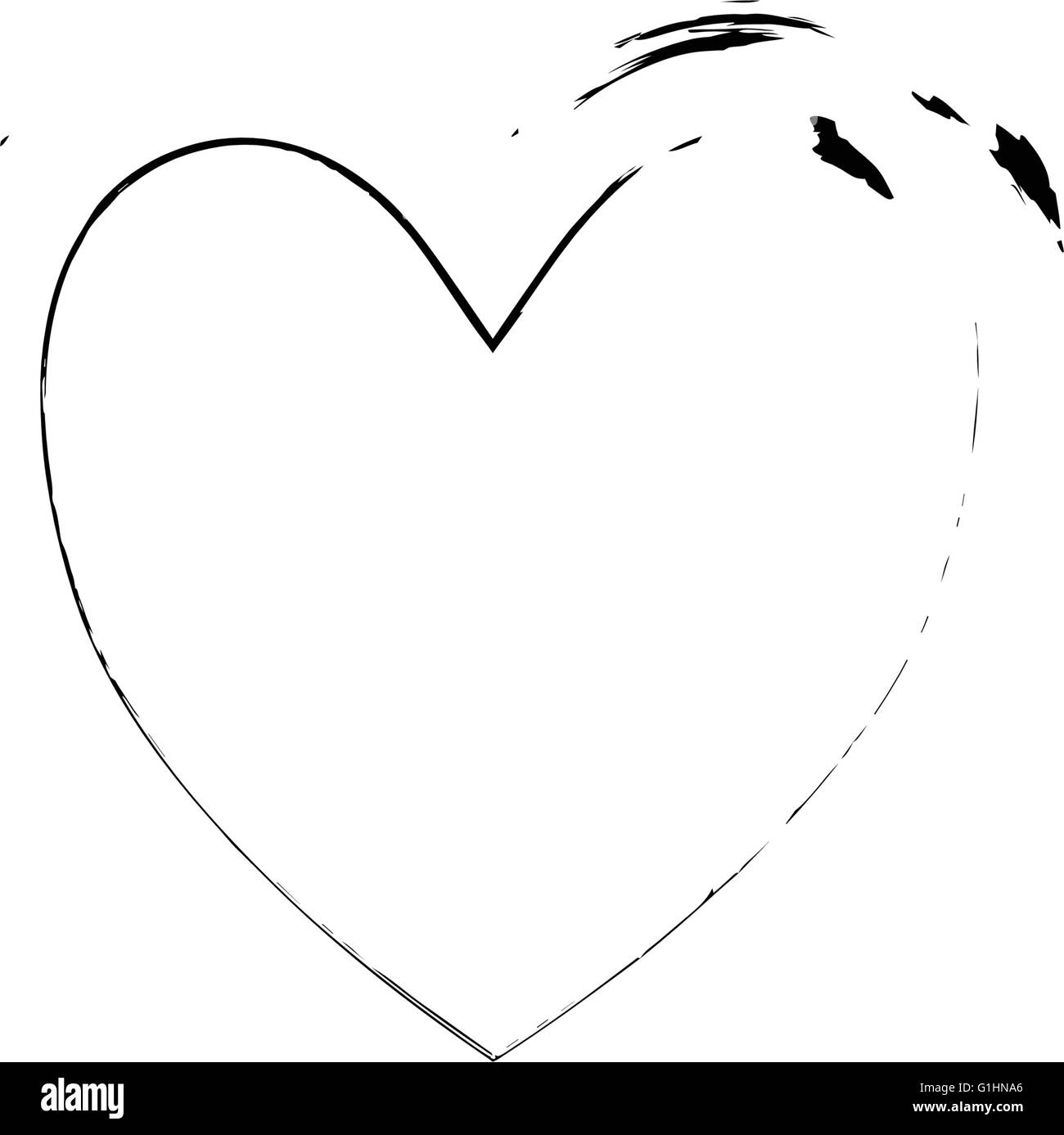 heart shape symbol love vector black Stock Vector Image & Art - Alamy