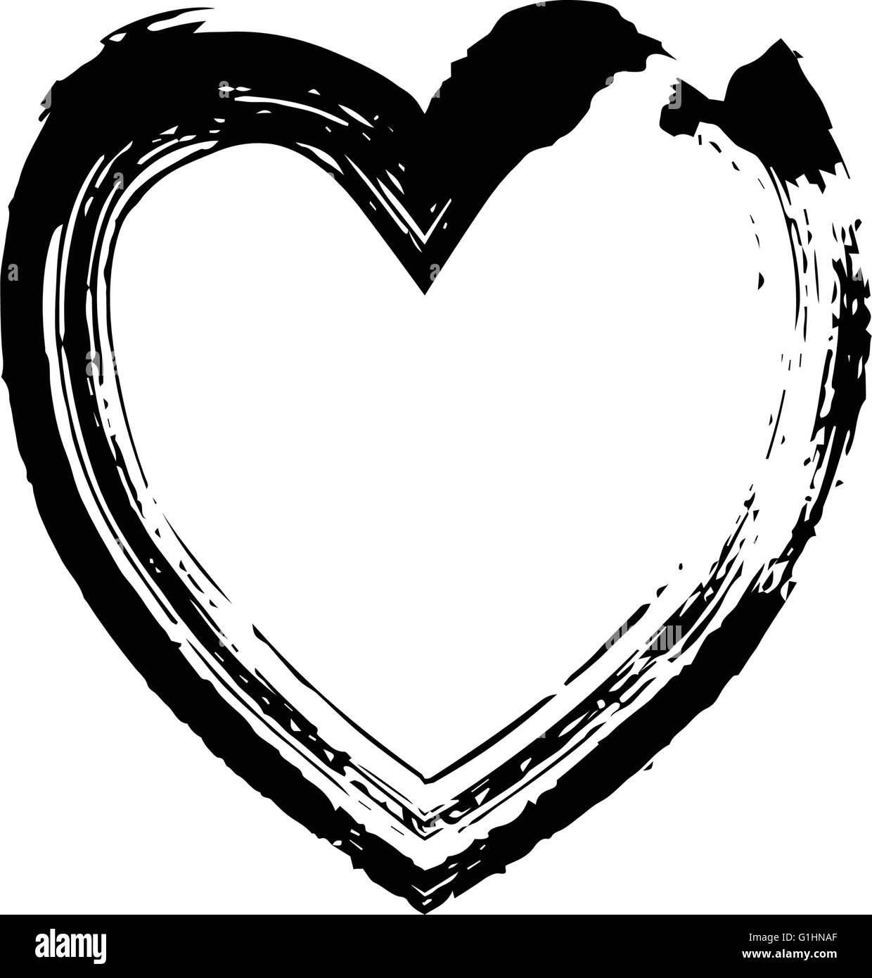 heart shape symbol love vector black Stock Vector Image & Art - Alamy