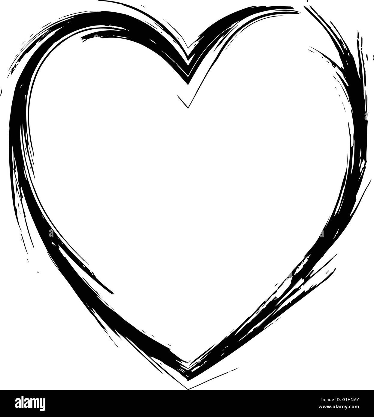 heart shape symbol love vector black Stock Vector Image & Art - Alamy