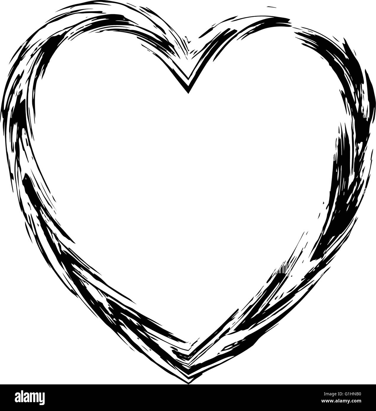 heart shape symbol love vector black Stock Vector Image & Art - Alamy