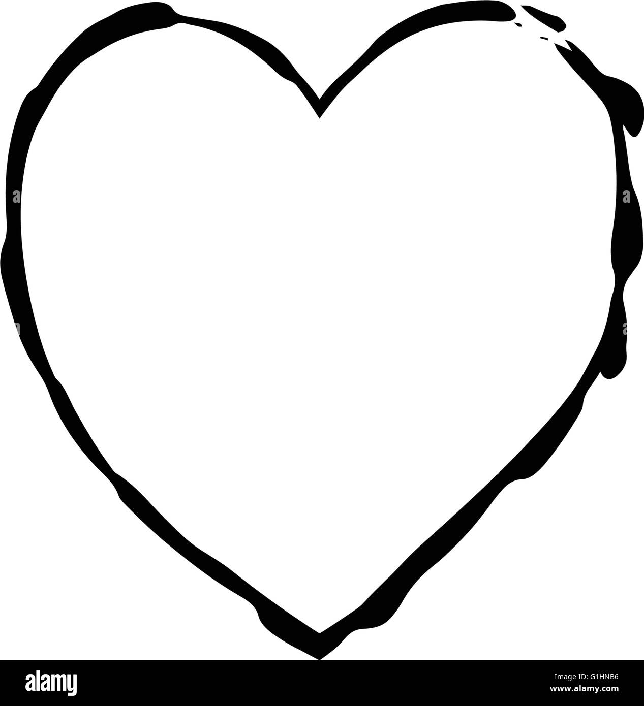 heart shape symbol love vector black Stock Vector Image & Art - Alamy