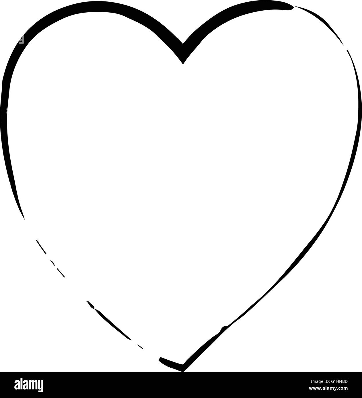 heart shape symbol love vector black Stock Vector Image & Art - Alamy