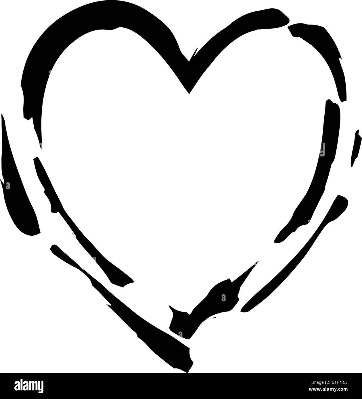 heart shape symbol love vector black Stock Vector Image & Art - Alamy