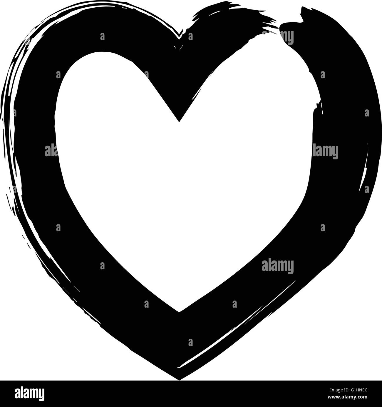 heart shape symbol love vector black Stock Vector Image & Art - Alamy