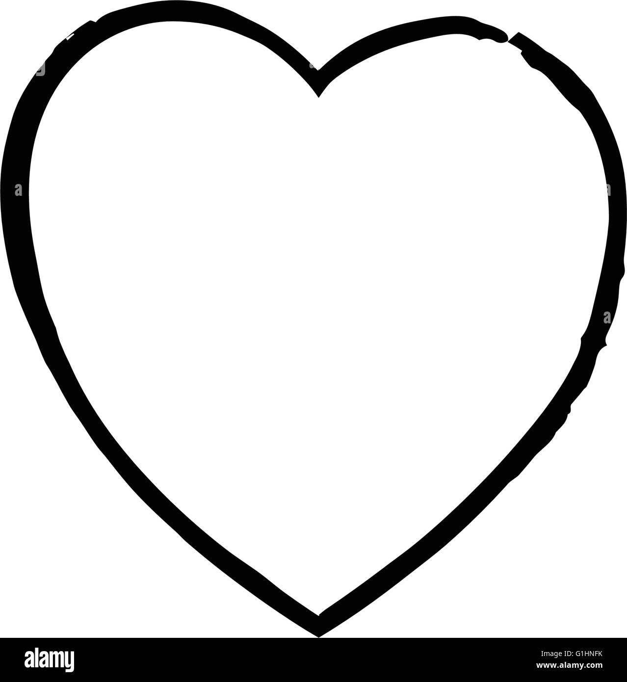 heart shape symbol love vector black Stock Vector Image & Art - Alamy