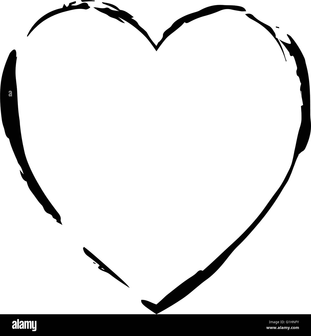 heart shape symbol love vector black Stock Vector Image & Art - Alamy