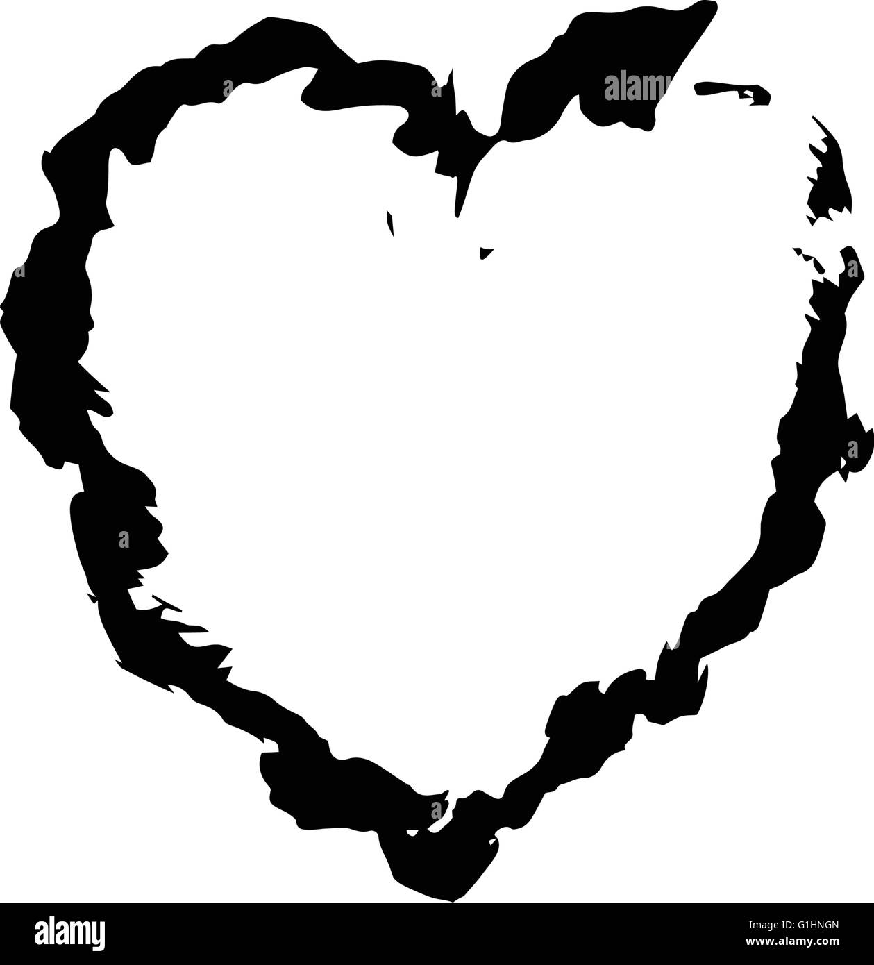 heart shape symbol love vector black Stock Vector Image & Art - Alamy