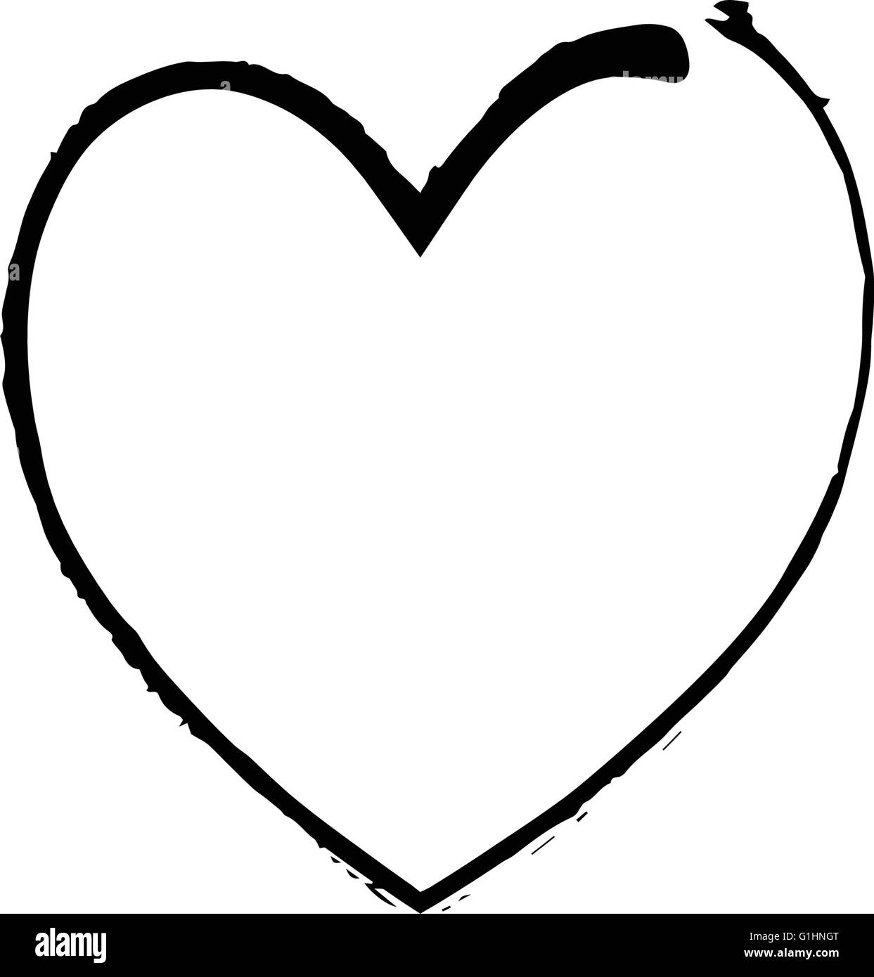 heart shape symbol love vector black Stock Vector Image & Art - Alamy