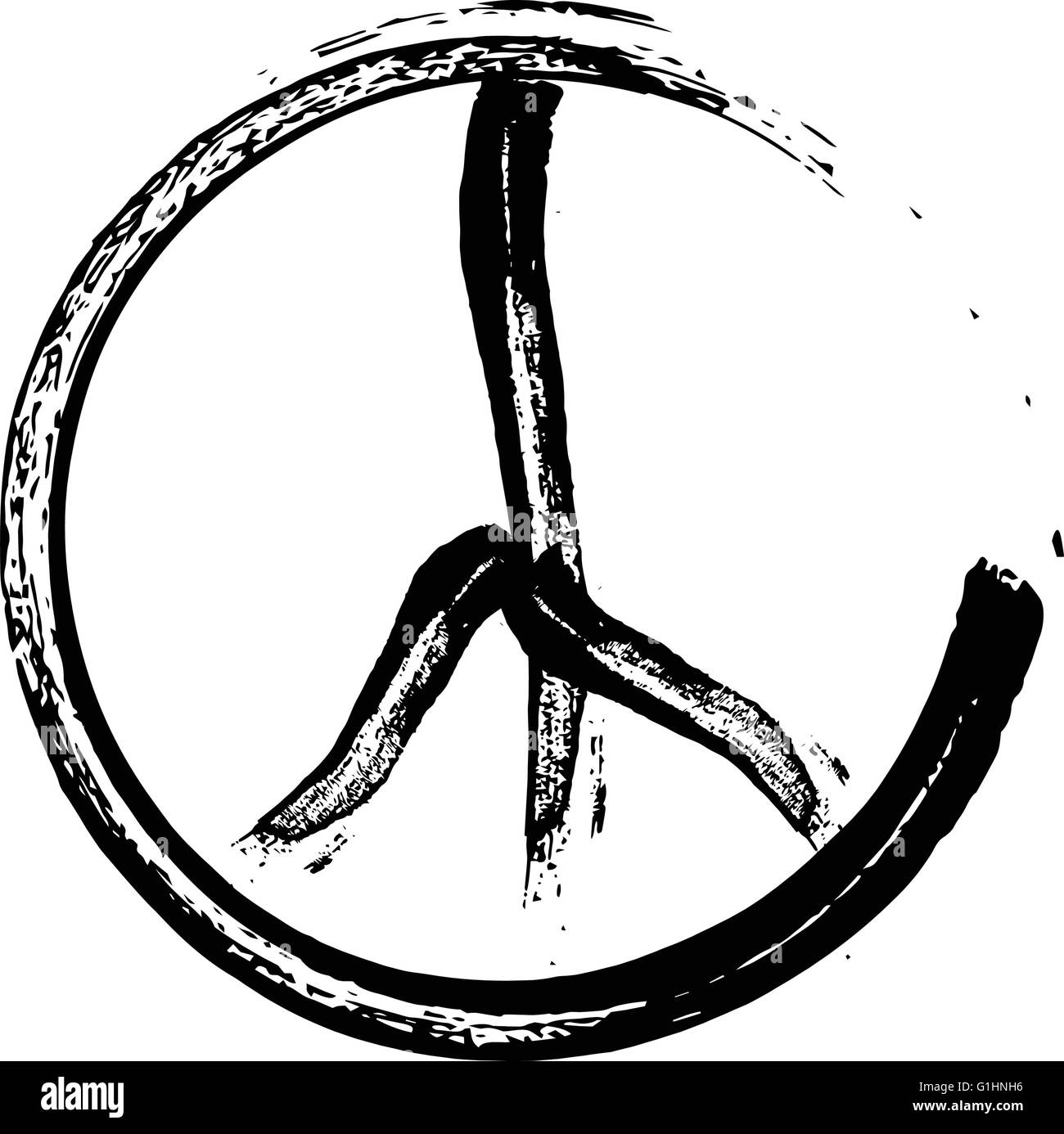 peace symbol icon vector friendship pacifism Stock Vector Image & Art ...