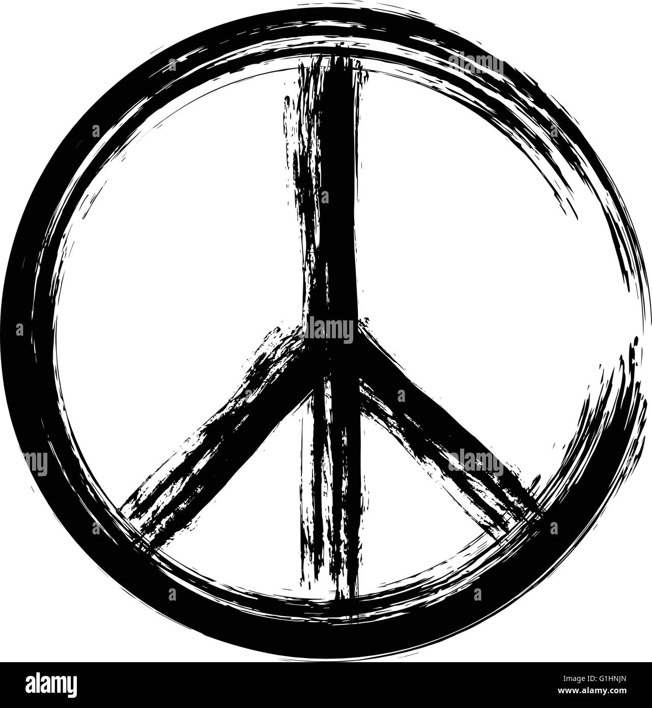 peace symbol icon vector friendship pacifism Stock Vector Image & Art ...
