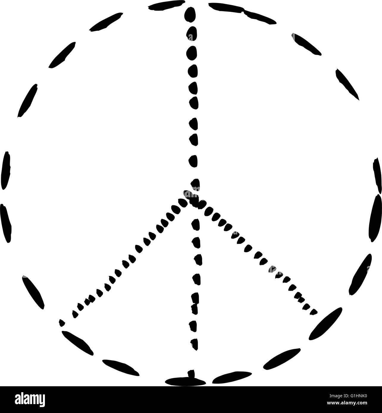 peace symbol icon vector friendship pacifism Stock Vector Image & Art ...