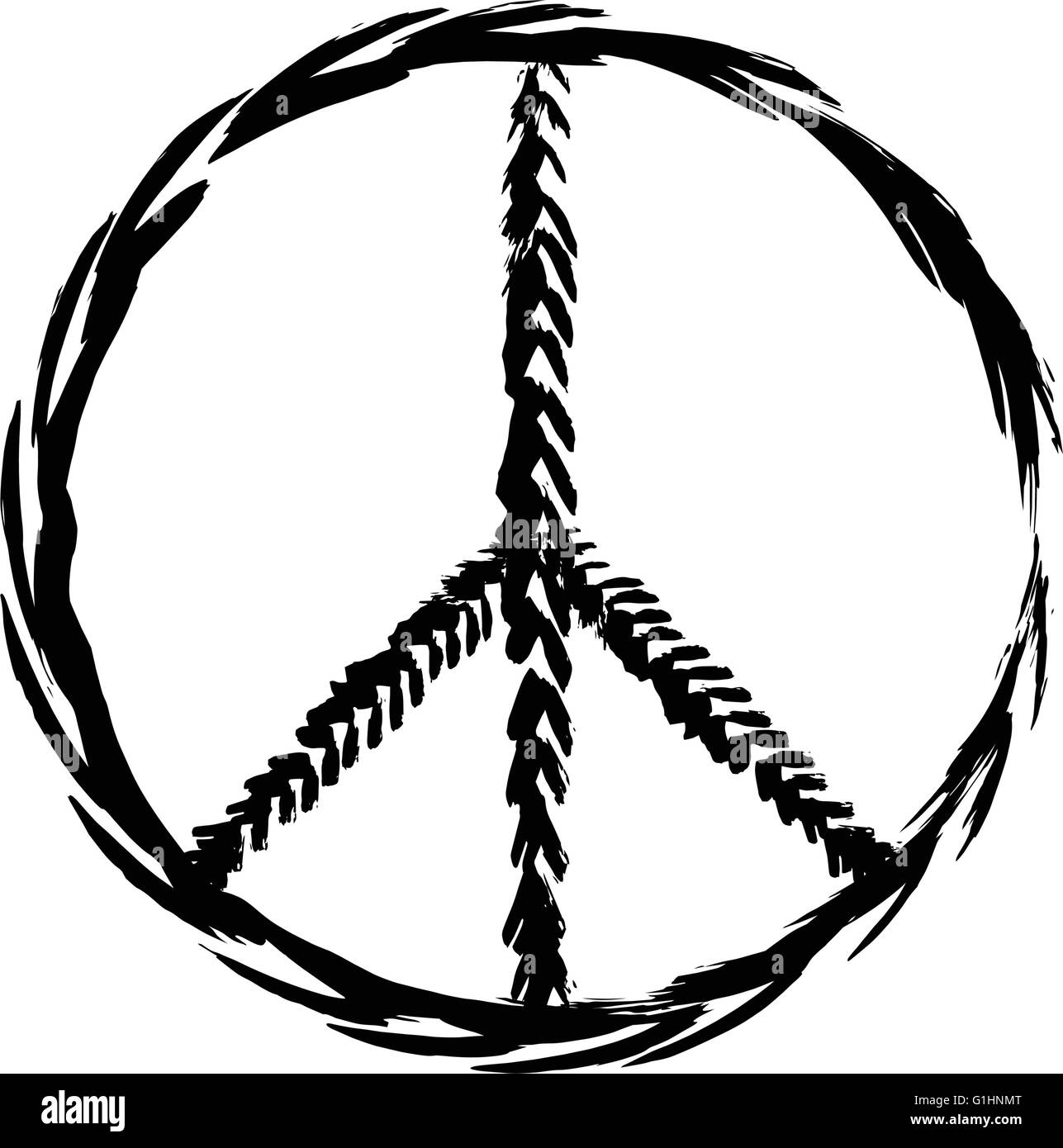 peace symbol icon vector friendship pacifism Stock Vector Image & Art ...