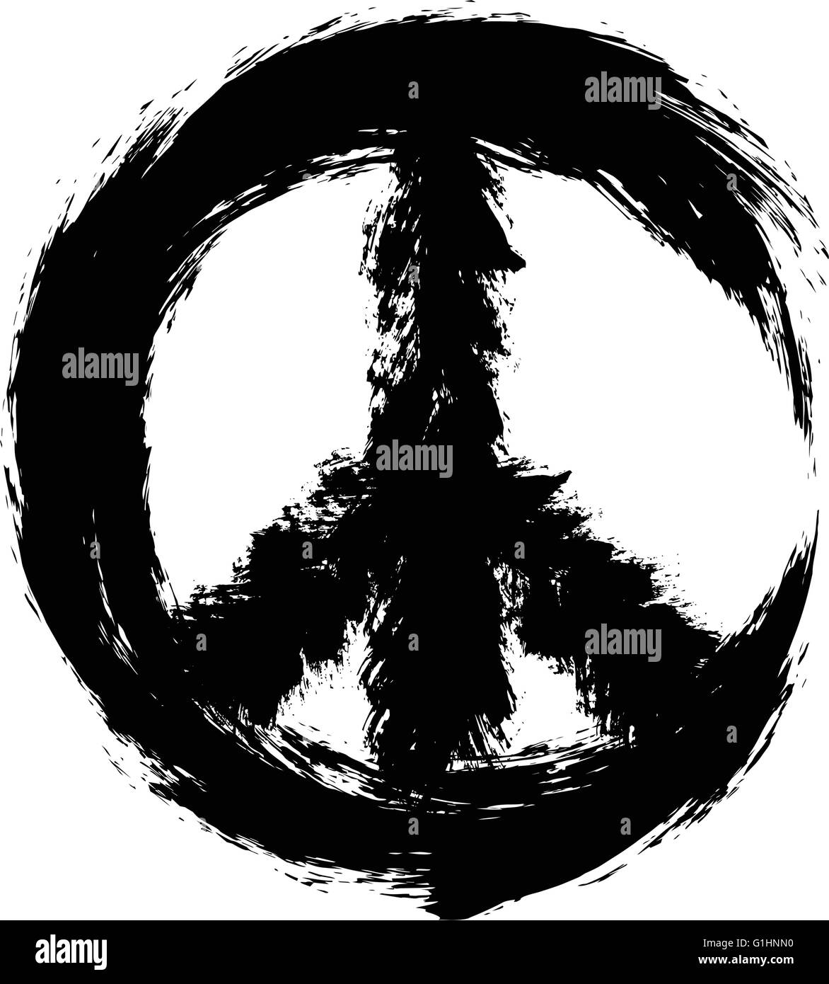 peace symbol icon vector friendship pacifism Stock Vector Image & Art ...