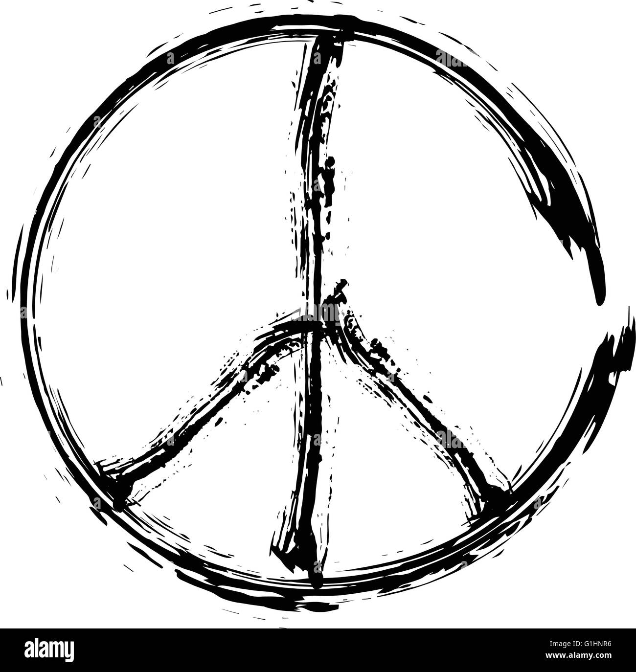 peace symbol icon vector friendship pacifism Stock Vector Image & Art ...