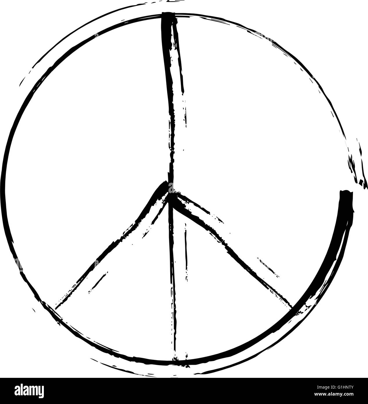 peace symbol icon vector friendship pacifism Stock Vector Image & Art ...