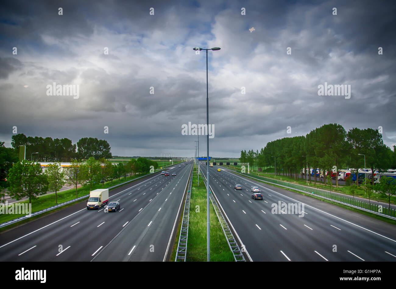 Highway in Holland Stock Photo - Alamy