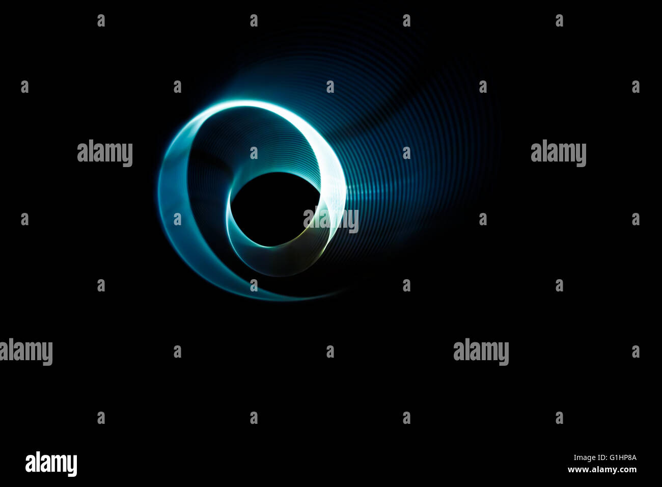 Sound waves in visible blue color Stock Photo - Alamy