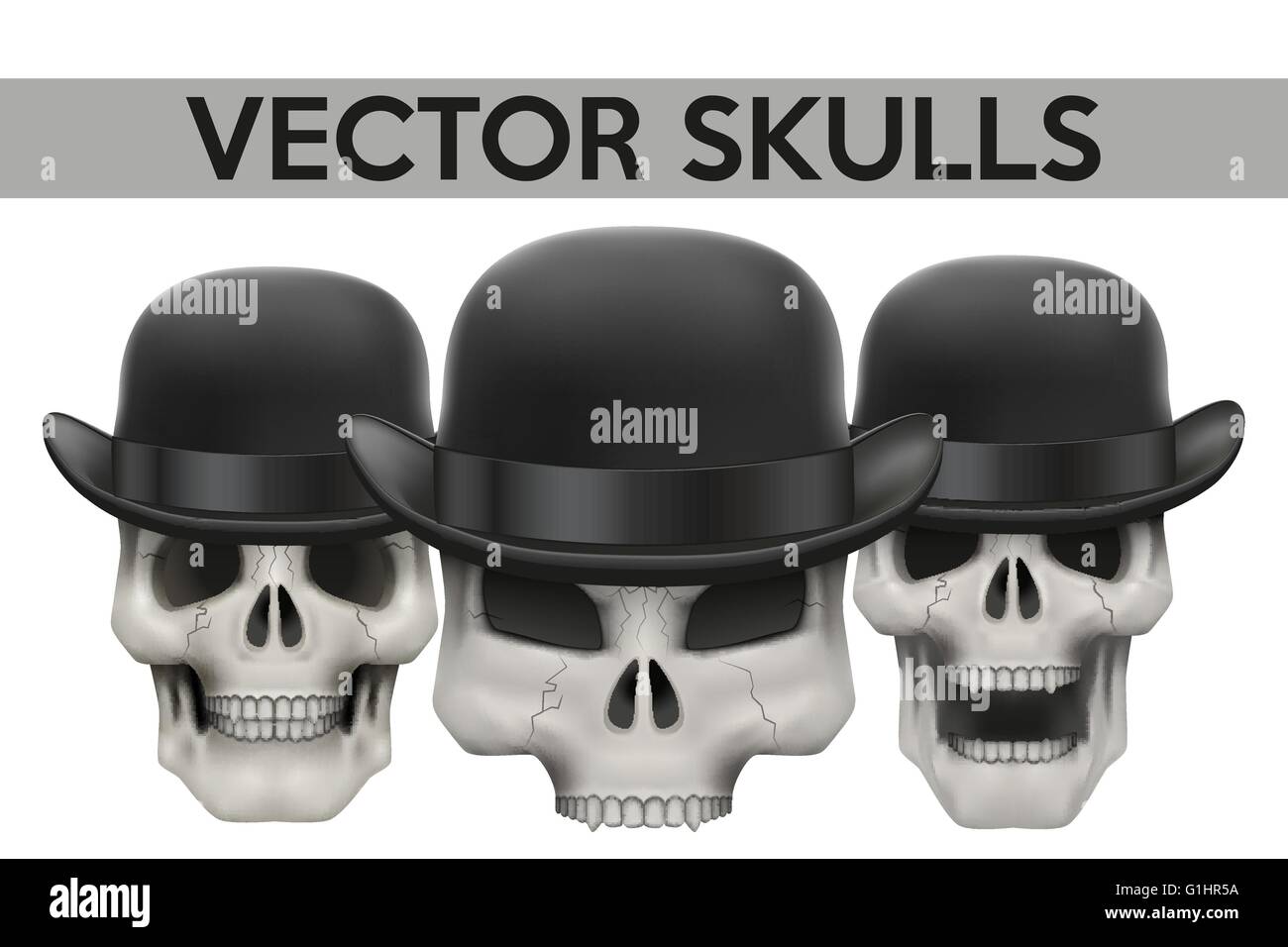 Bowler hat fashion drawing Cut Out Stock Images & Pictures - Alamy