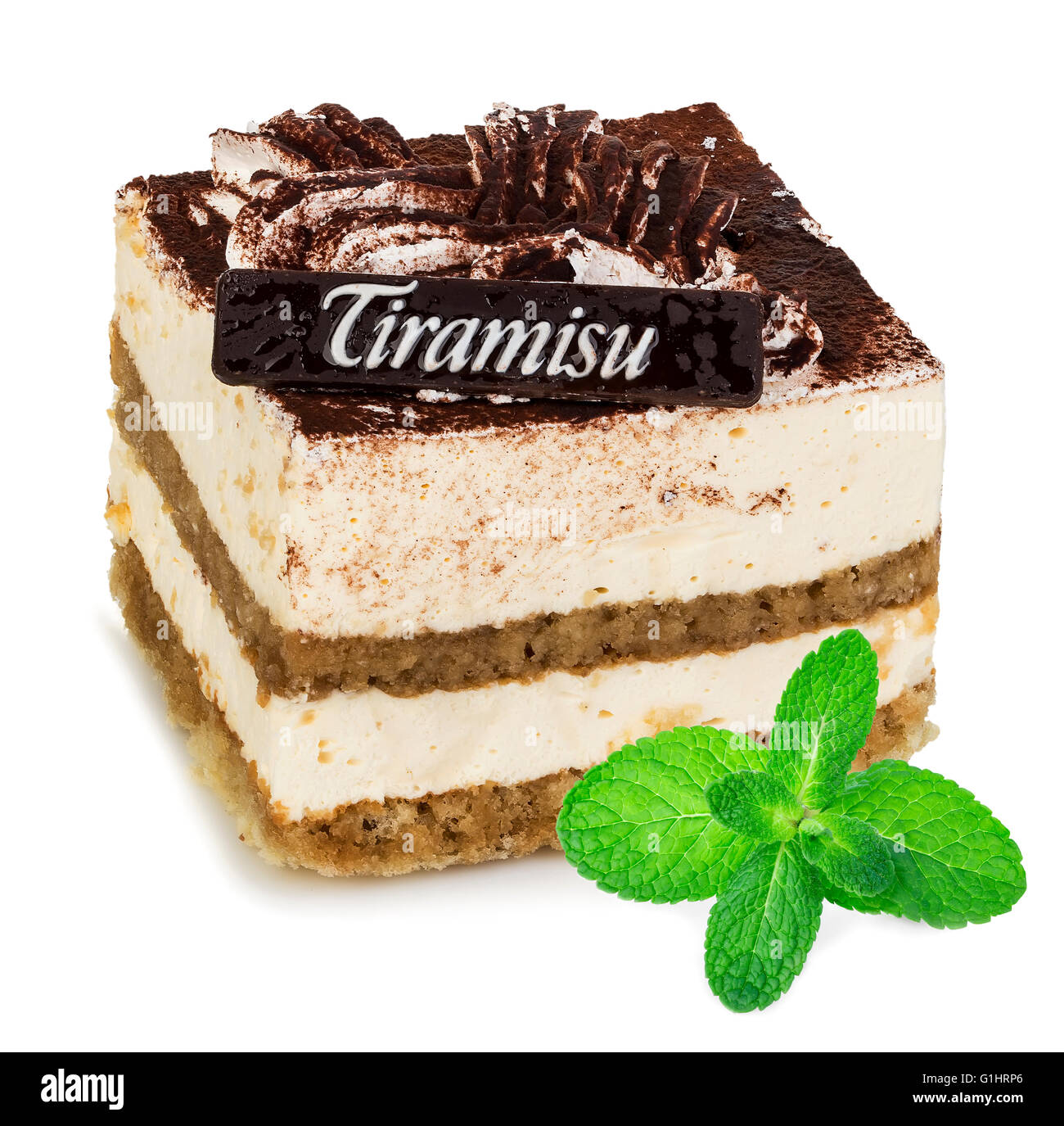 Coffee cake mint leaves Cut Out Stock Images & Pictures - Alamy