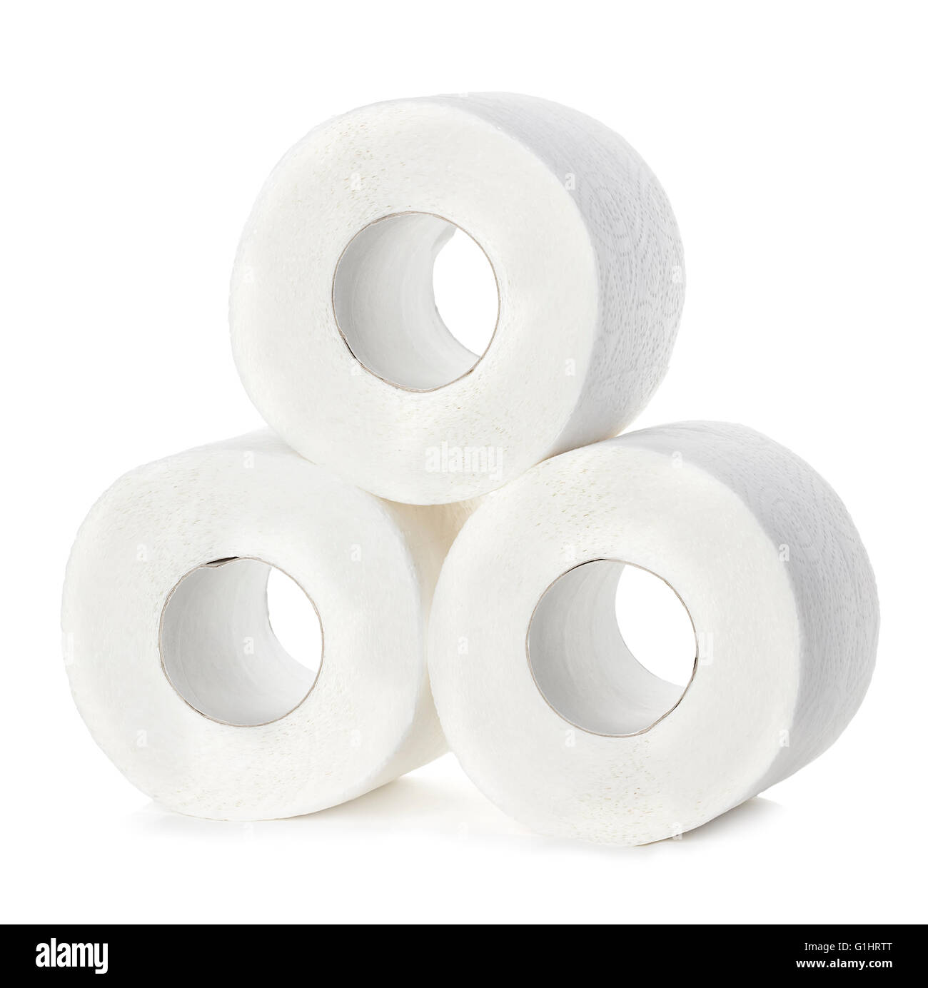 Toilet paper close-up isolated on a white background Stock Photo - Alamy