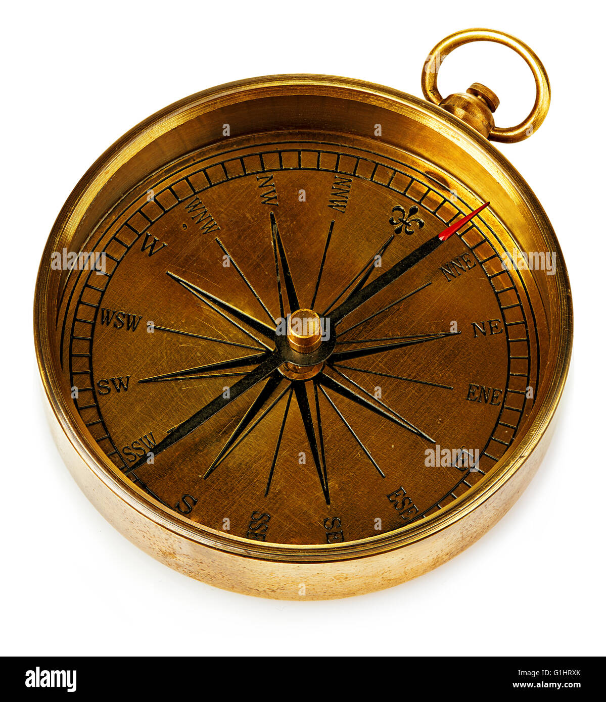 Aged antique nautical compass Cut Out Stock Images & Pictures - Alamy