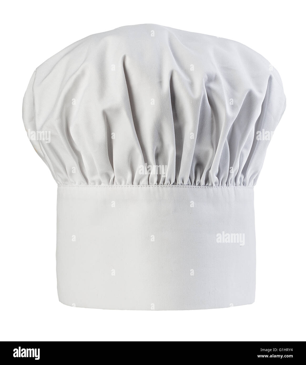 Chef's hat close-up isolated on a white background. Cooks cap Stock ...