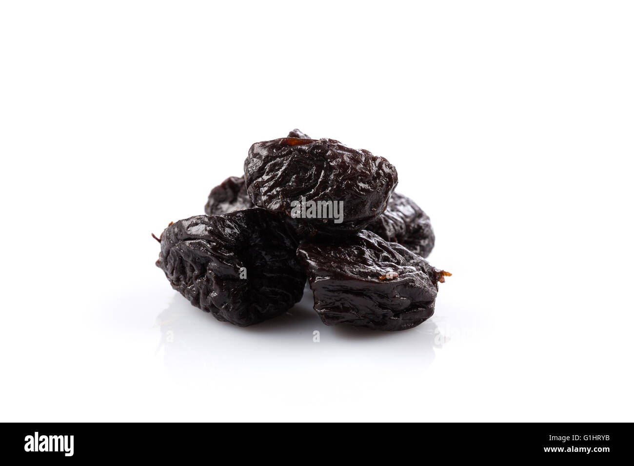 Dried plum - prunes fruits isolated on a white background Stock Photo ...