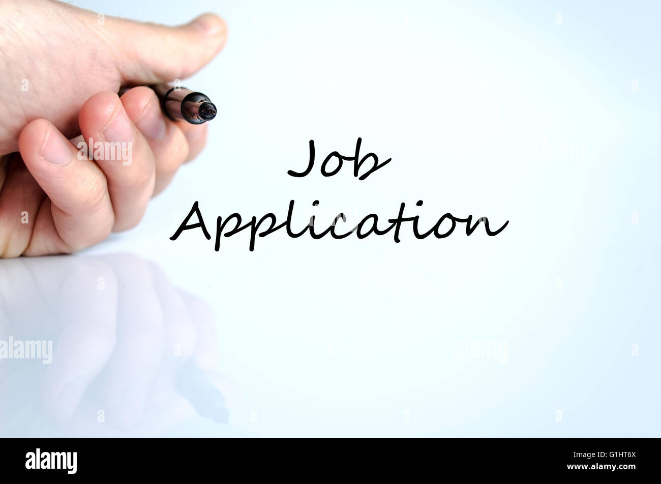 Job application text concept isolated over white background Stock Photo ...