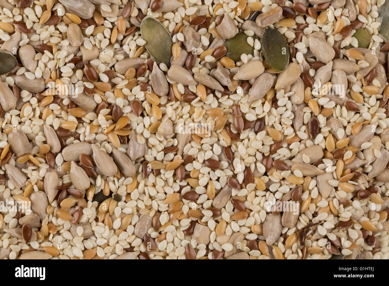 Healthy seeds mix close up shot for background Stock Photo - Alamy