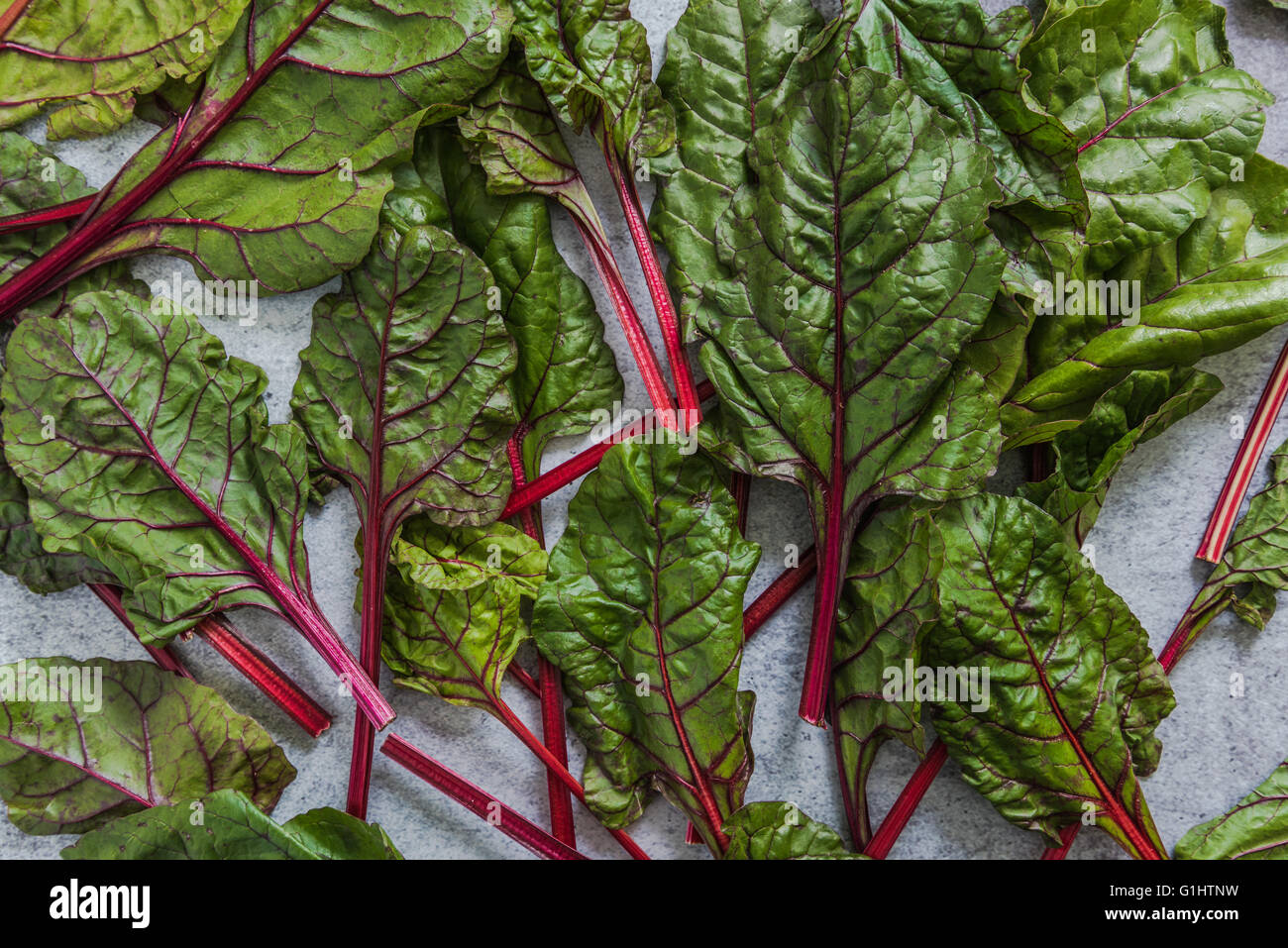 Vibrant summer vege chard from above, whole steams Stock Photo - Alamy