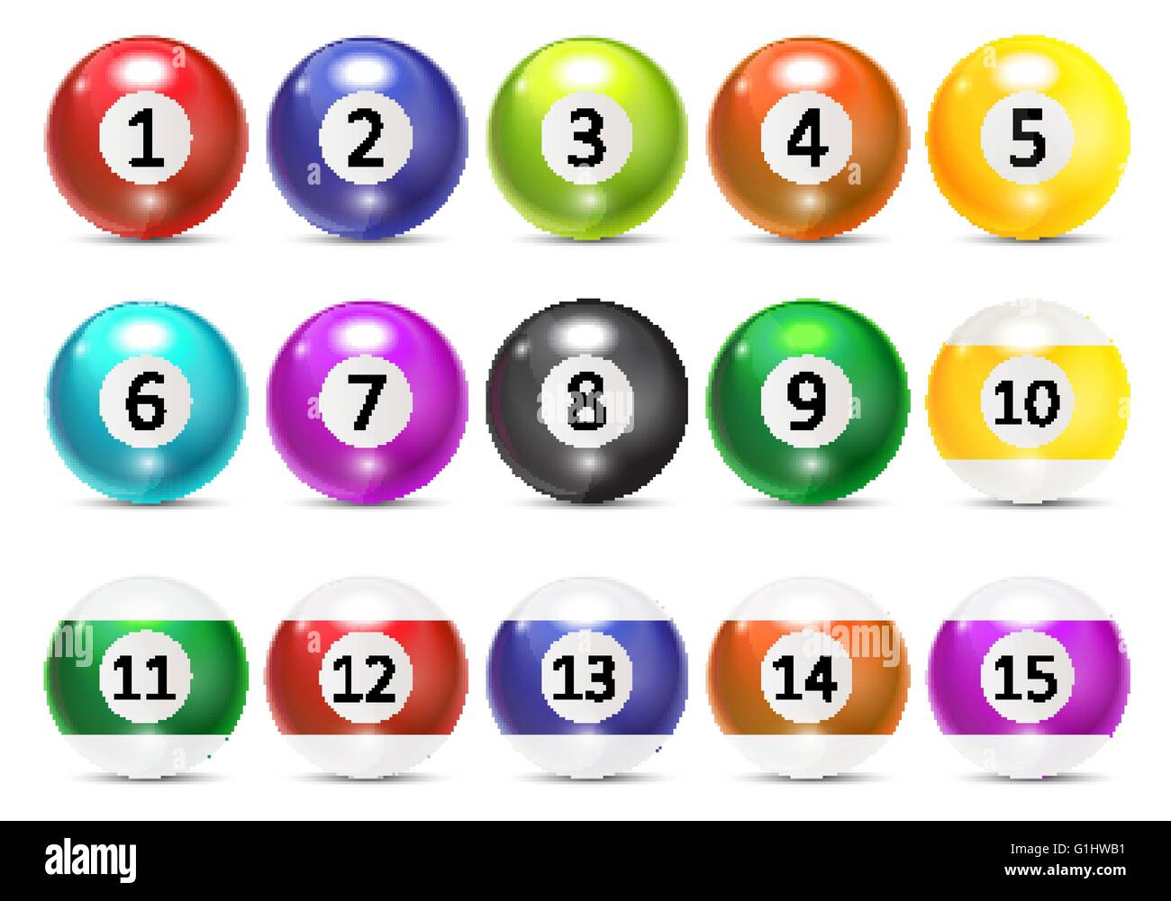 Ivories, Billiard Balls Set Vector Stock Vector Image & Art - Alamy