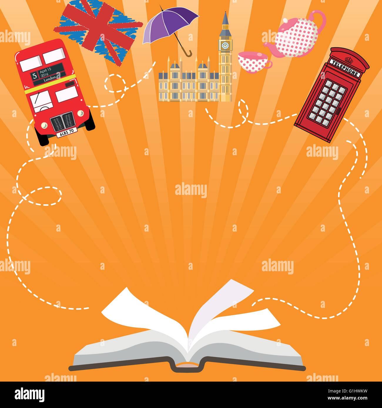 Red telephone box big ben Stock Vector Images - Alamy