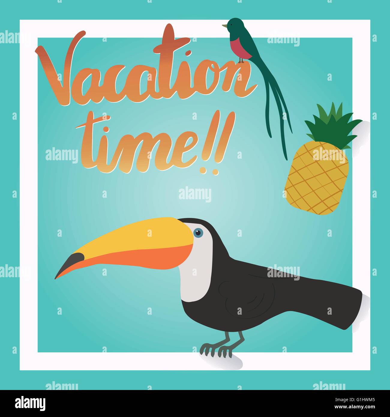Summer Time or vacation time Stock Vector Image & Art - Alamy