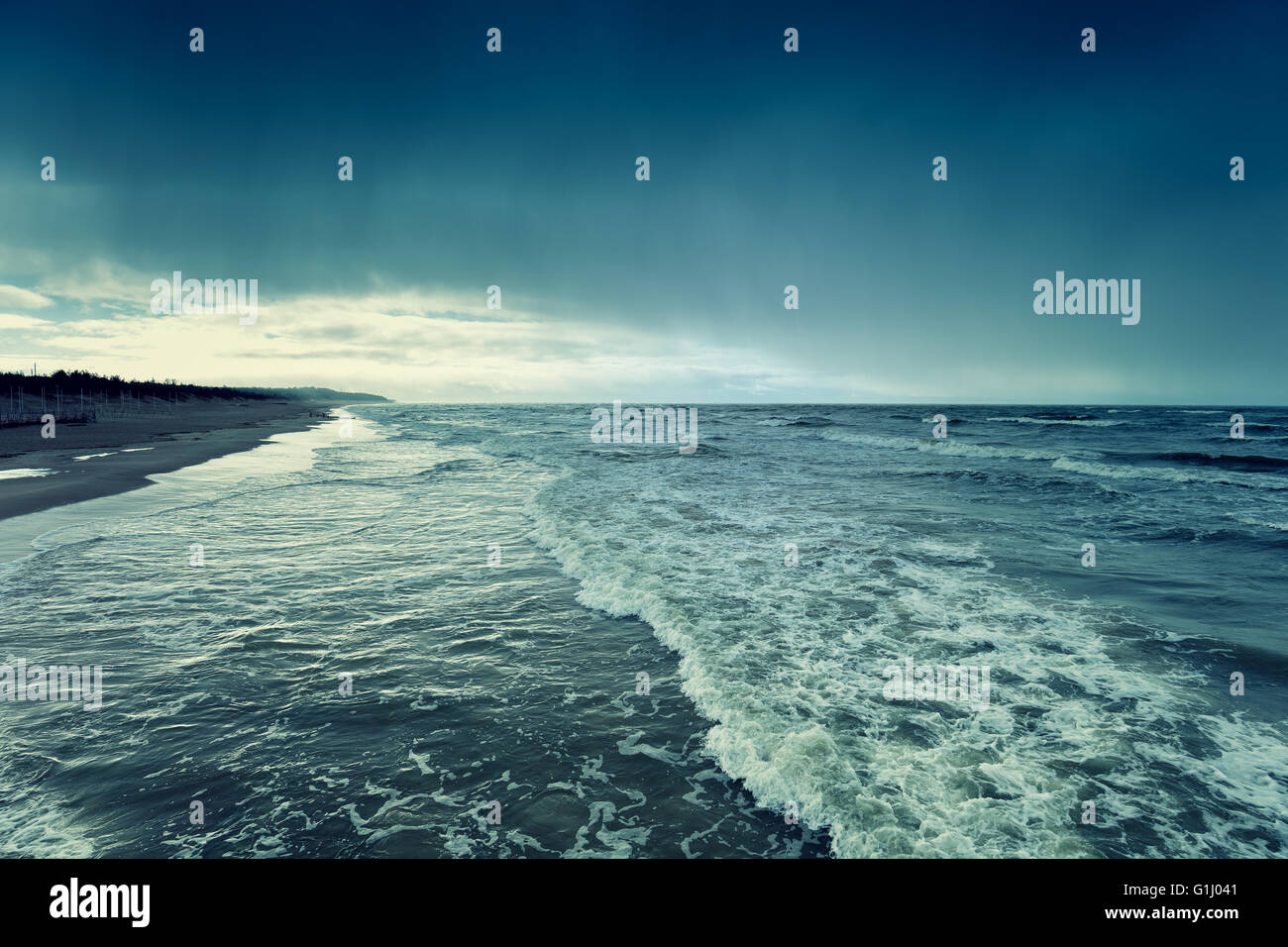 Rainy beach morning hi-res stock photography and images - Alamy