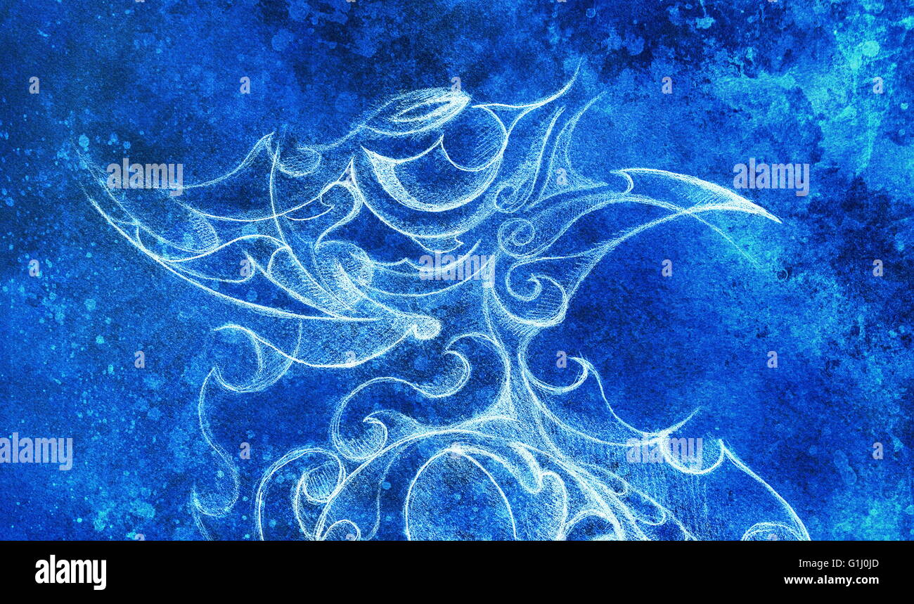 ornamental filigran drawing with frozen winter time feelingt, spiral ...