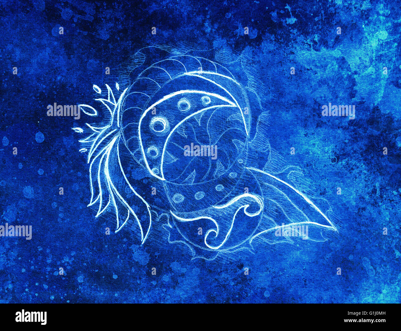 ornamental filigran drawing with frozen winter time feelingt, spiral ...