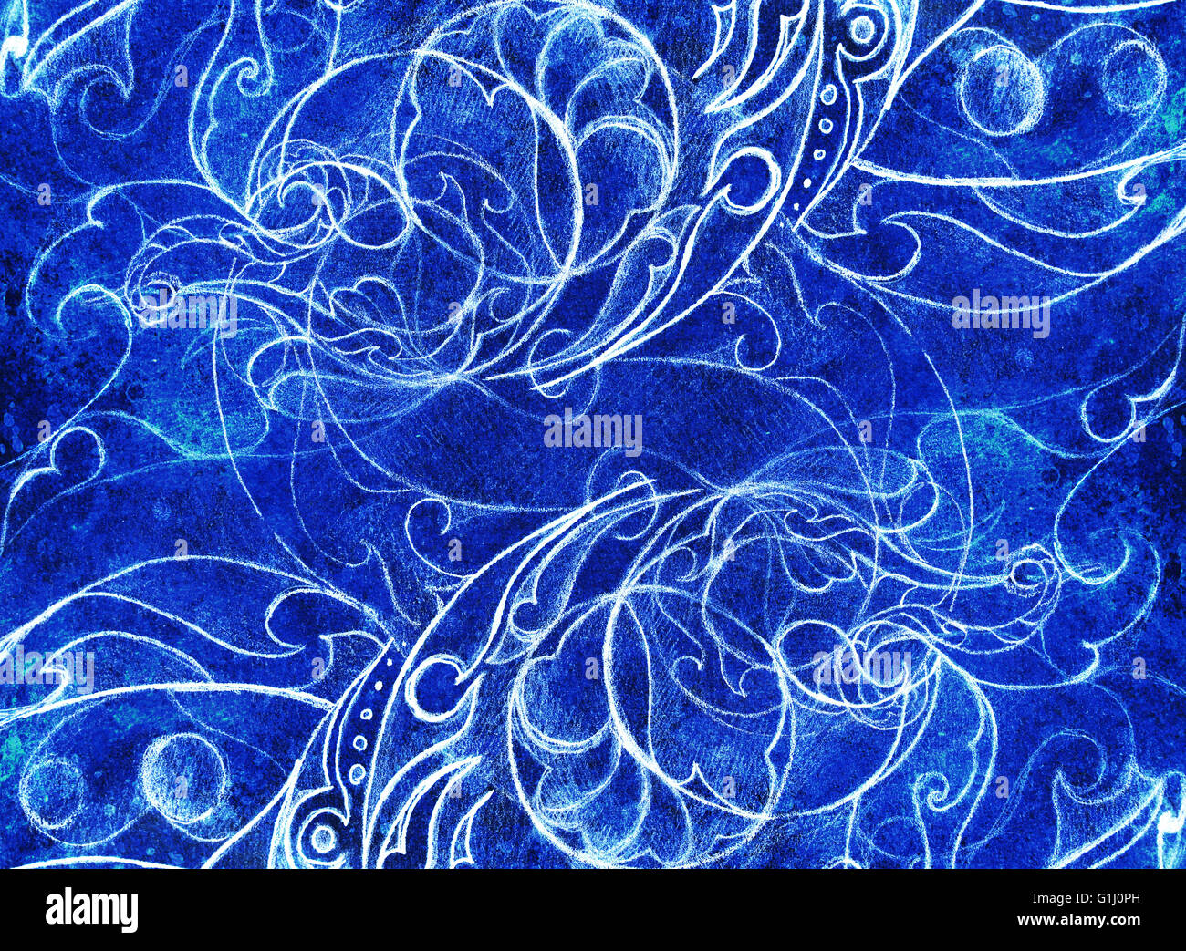 ornamental filigran drawing with frozen winter time feelingt, spiral ...