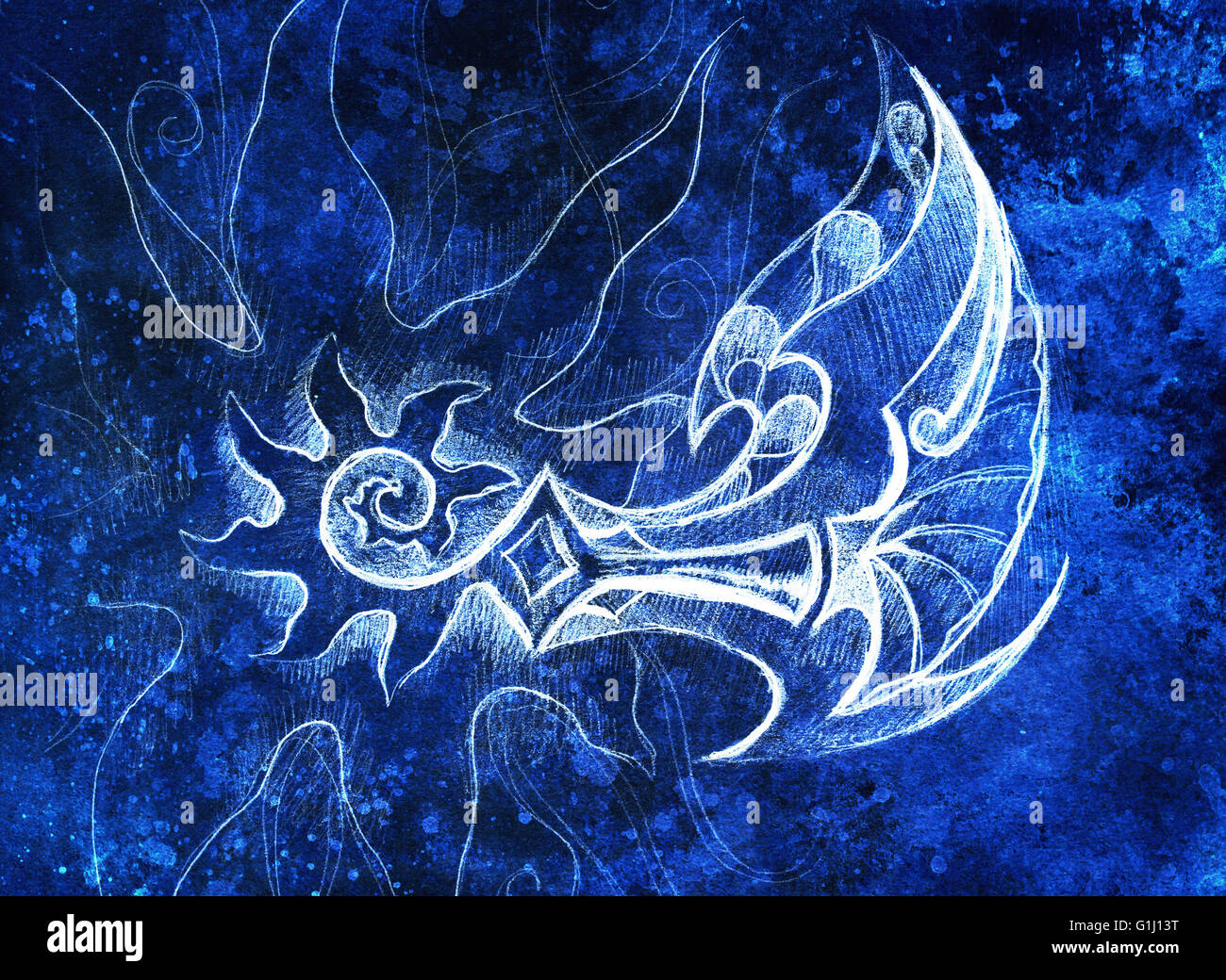 ornamental filigran drawing with frozen winter time feelingt, spiral ...