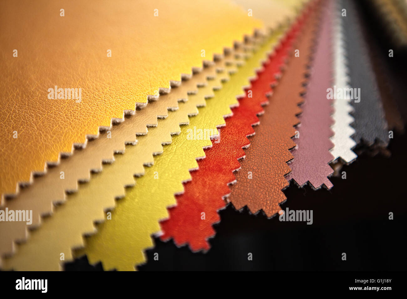 sample pieces of colorful leather Stock Photo - Alamy