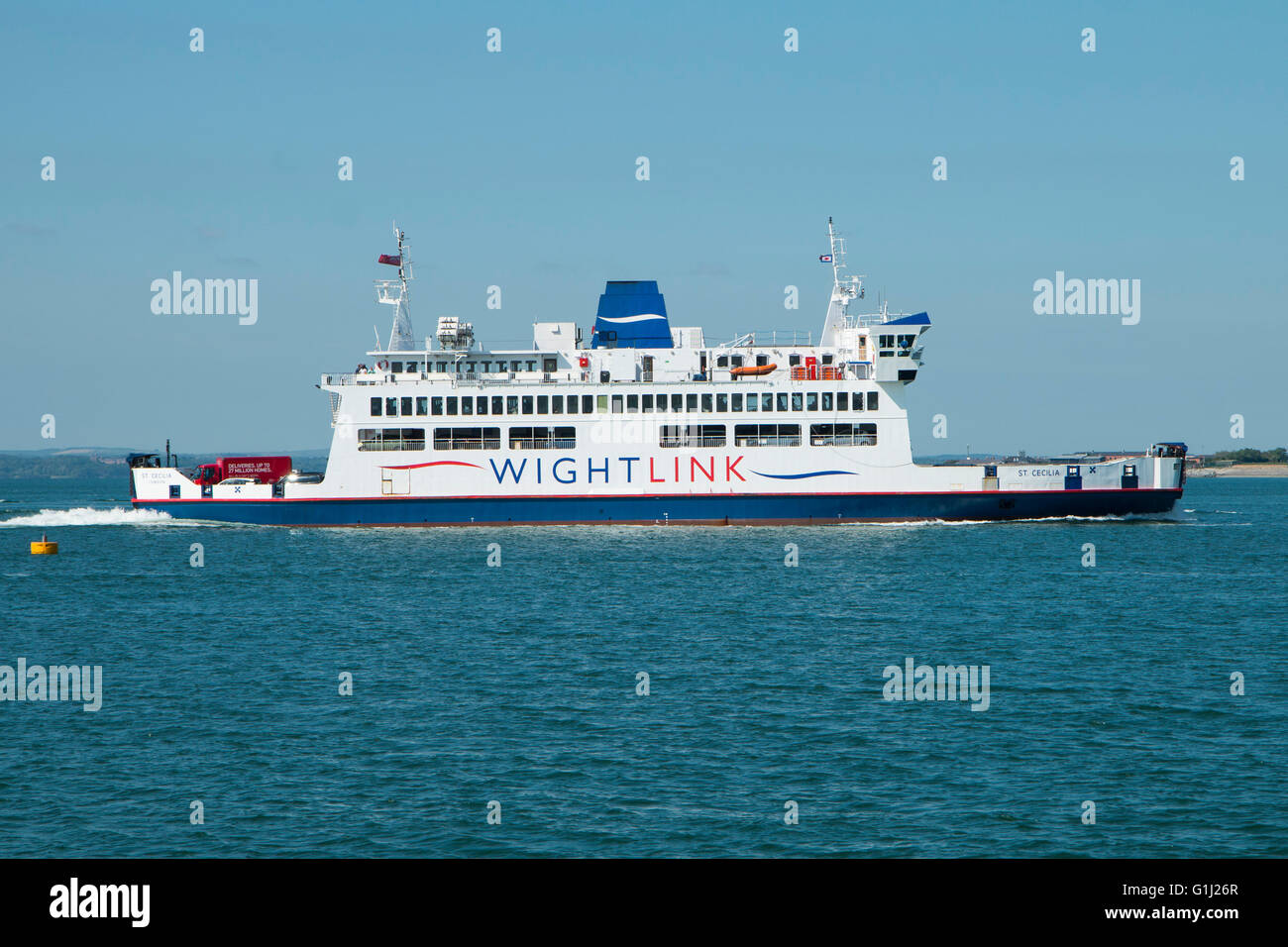 St Cecilia car and passenger ferry arriving at Portsmouth from ...