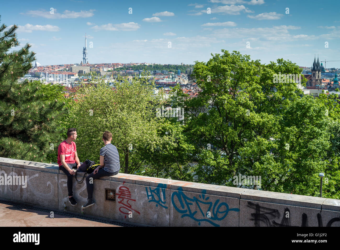 The Metronome and Letna park, Prague, Czech Republic, Europe Stock ...