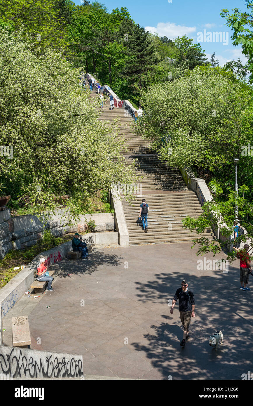 The Metronome and Letna park, Prague, Czech Republic, Europe Stock ...