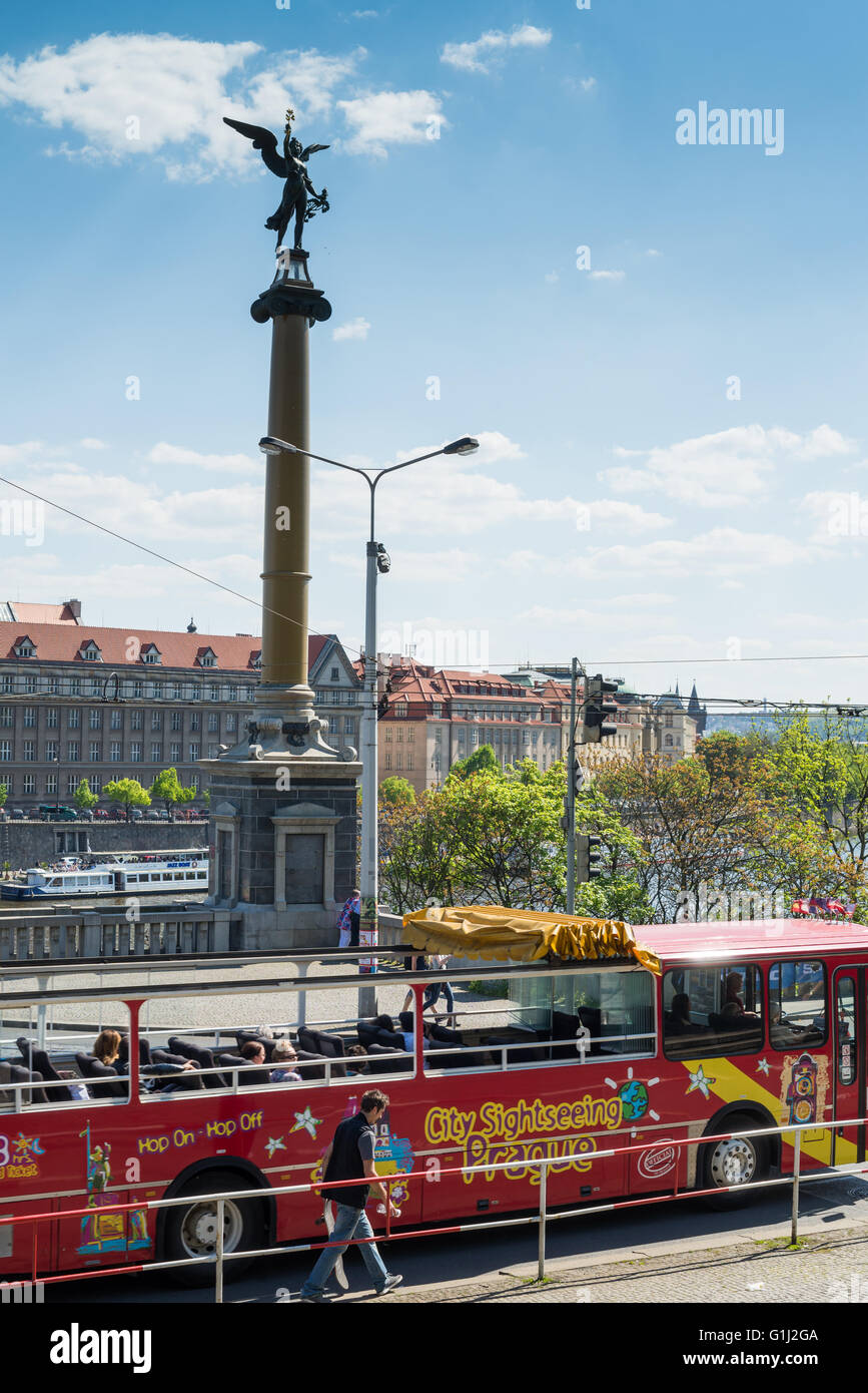 Cechuv Bridge crossroad, Prague, Czech Republic Stock Photo - Alamy