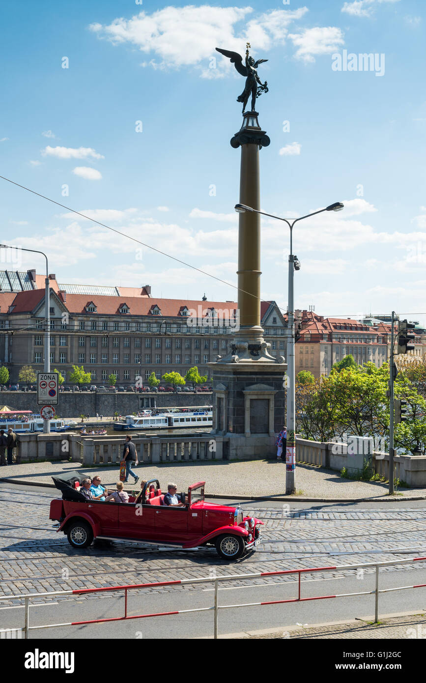 Cechuv Bridge crossroad, Prague, Czech Republic Stock Photo - Alamy