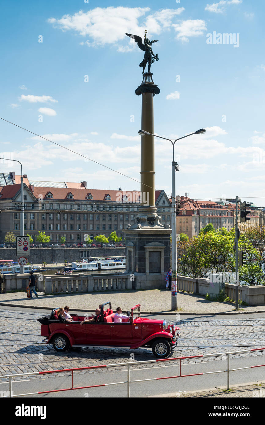 Cechuv Bridge crossroad, Prague, Czech Republic Stock Photo - Alamy