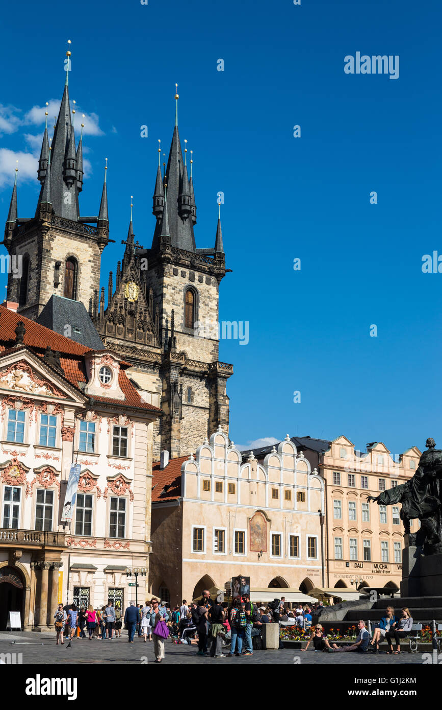 Old Town Square and the Jan Hus Munument ,Stare Mesto, Prague ,Czech ...