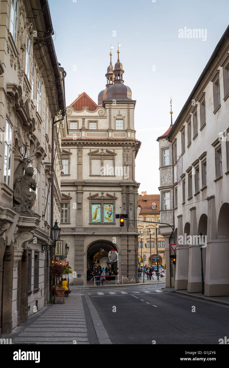 city tour in a vintage car, Mostecka, Lesser Town, Prague, Czech ...